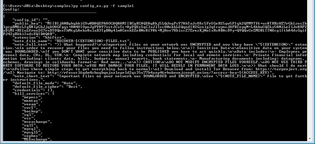 ALPHV ransomware - d01a